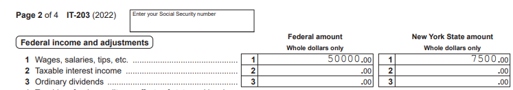 How do I complete the New York Income allocation on Form IT-203 and IT ...
