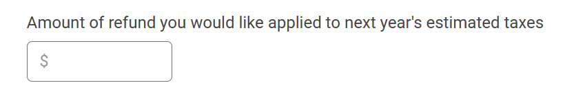 How do I apply my amended return refund to next year's tax liability ...